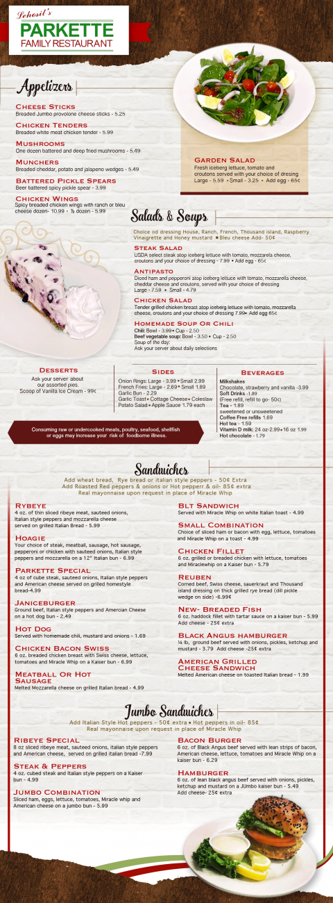 Menu – Parkette